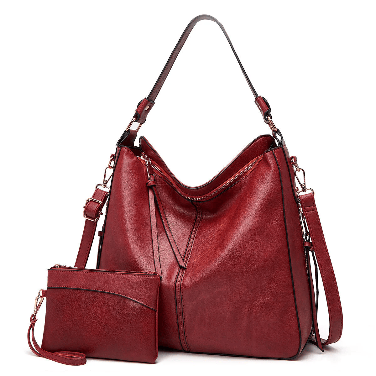 Vintage Leather Bag 'Verona'™ | Elegante tas met grote inhoud – Molenanl.nl